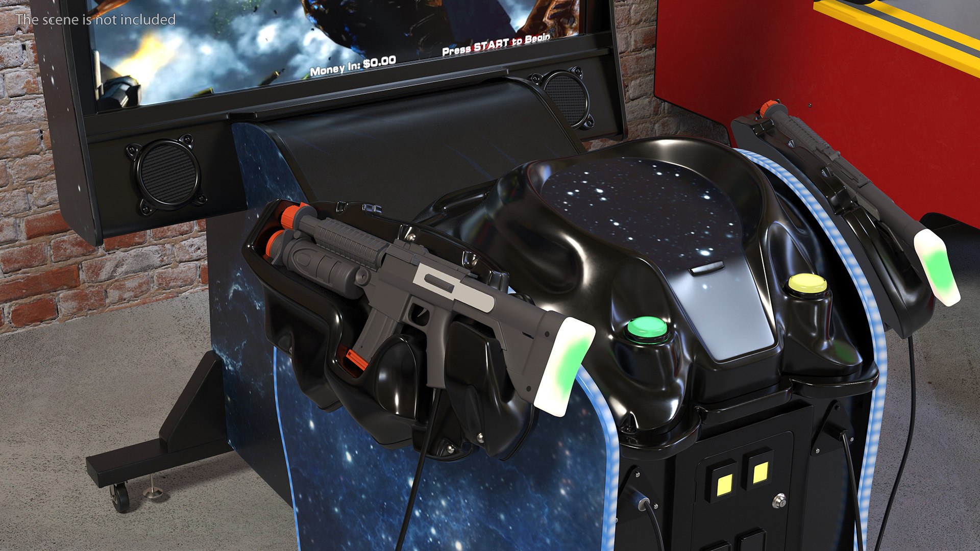 Cosmic Arcade Game Machine On State Rigged 3D Model - TurboSquid 2112862