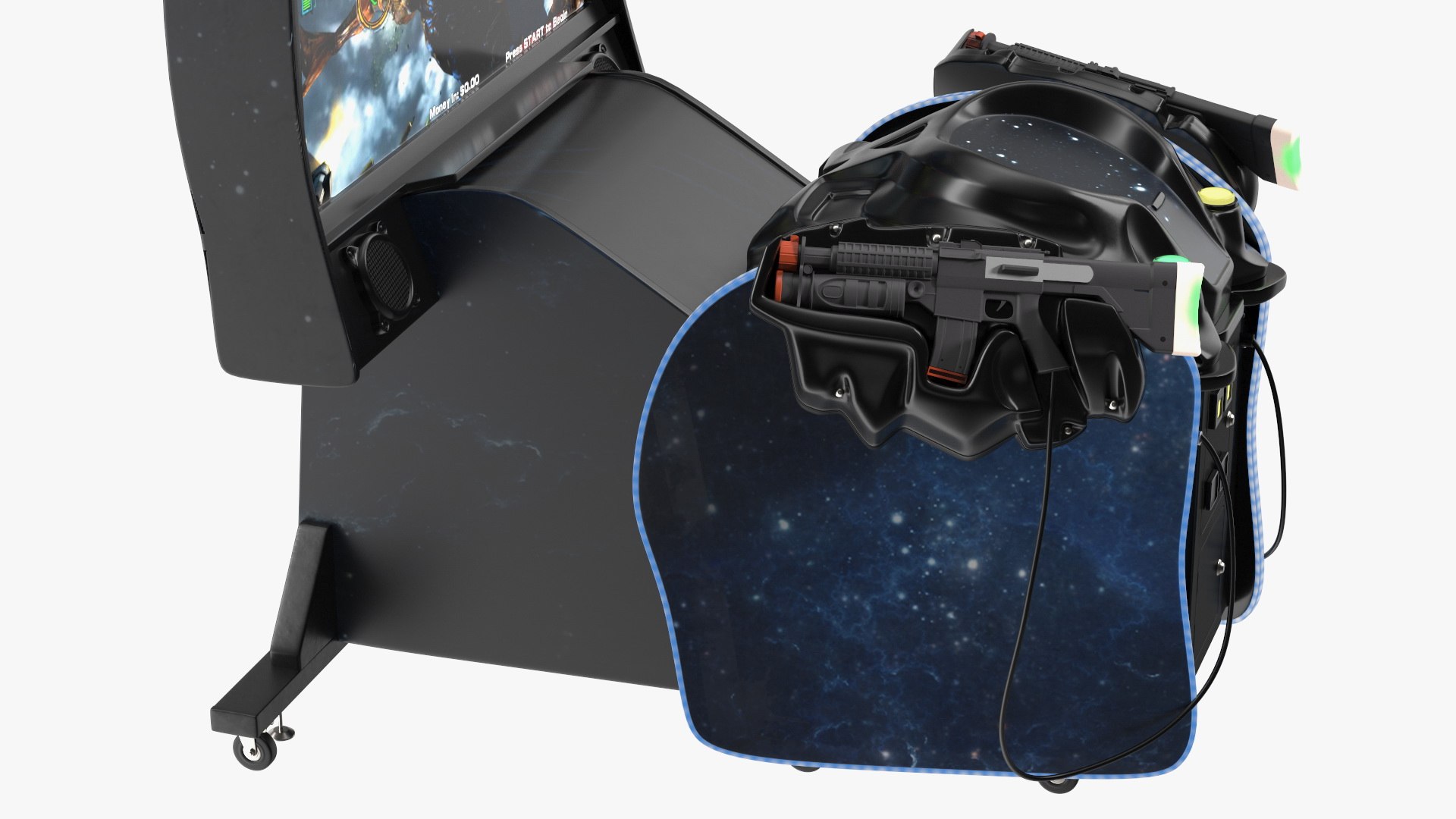 Cosmic Arcade Game Machine On State Rigged 3D Model - TurboSquid 2112862