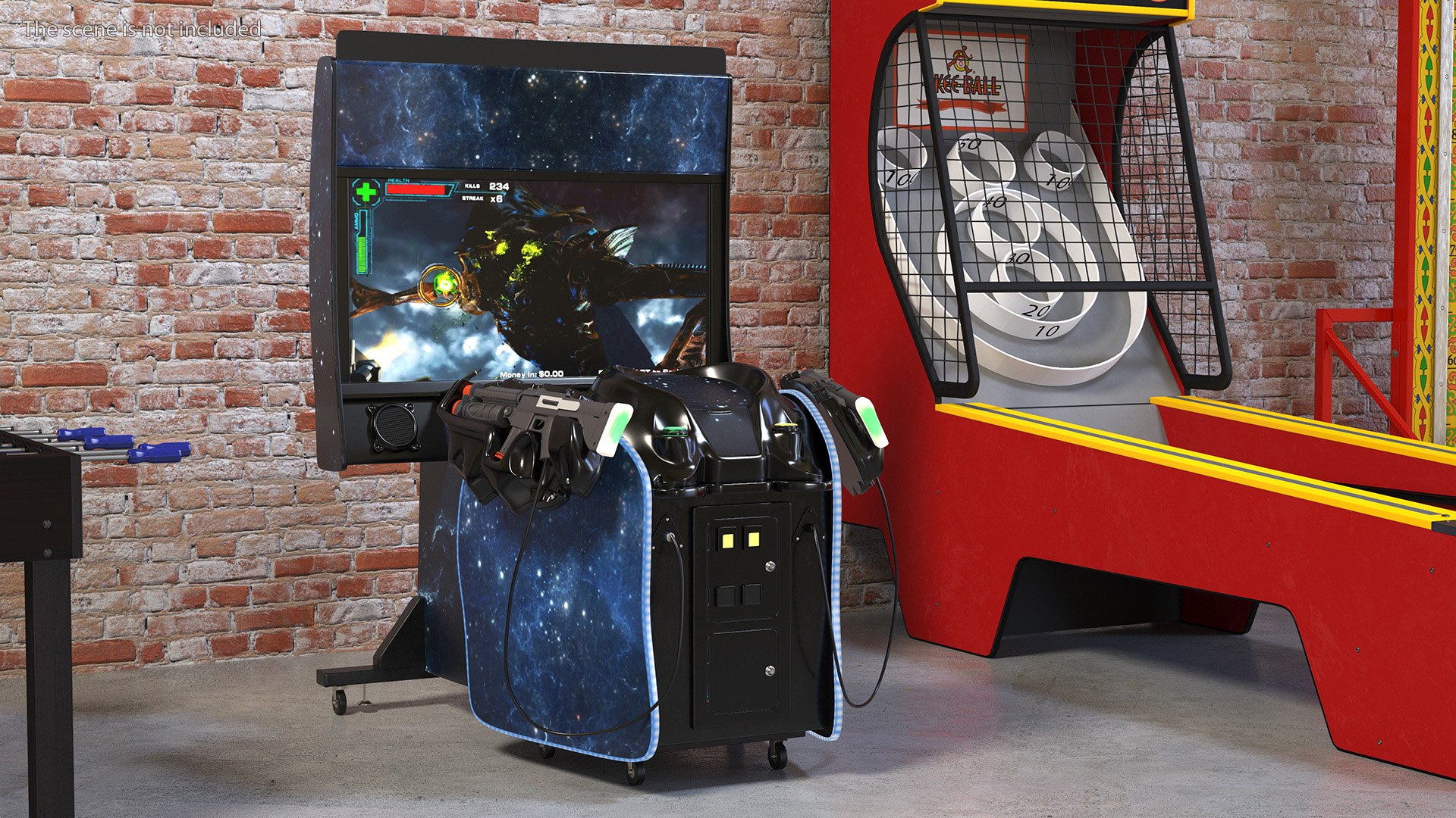 Cosmic Arcade Game Machine On State Rigged 3D Model - TurboSquid 2112862