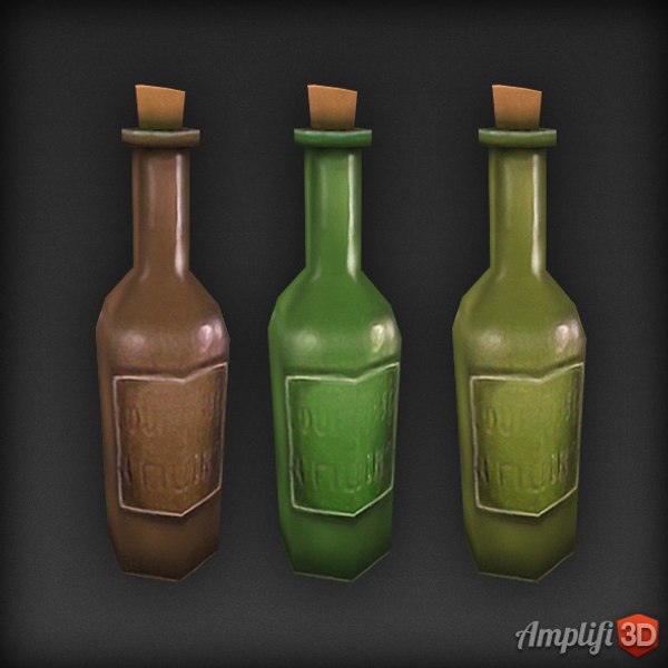 modelo 3d Botella de cerveza Low Poly - TurboSquid 791076