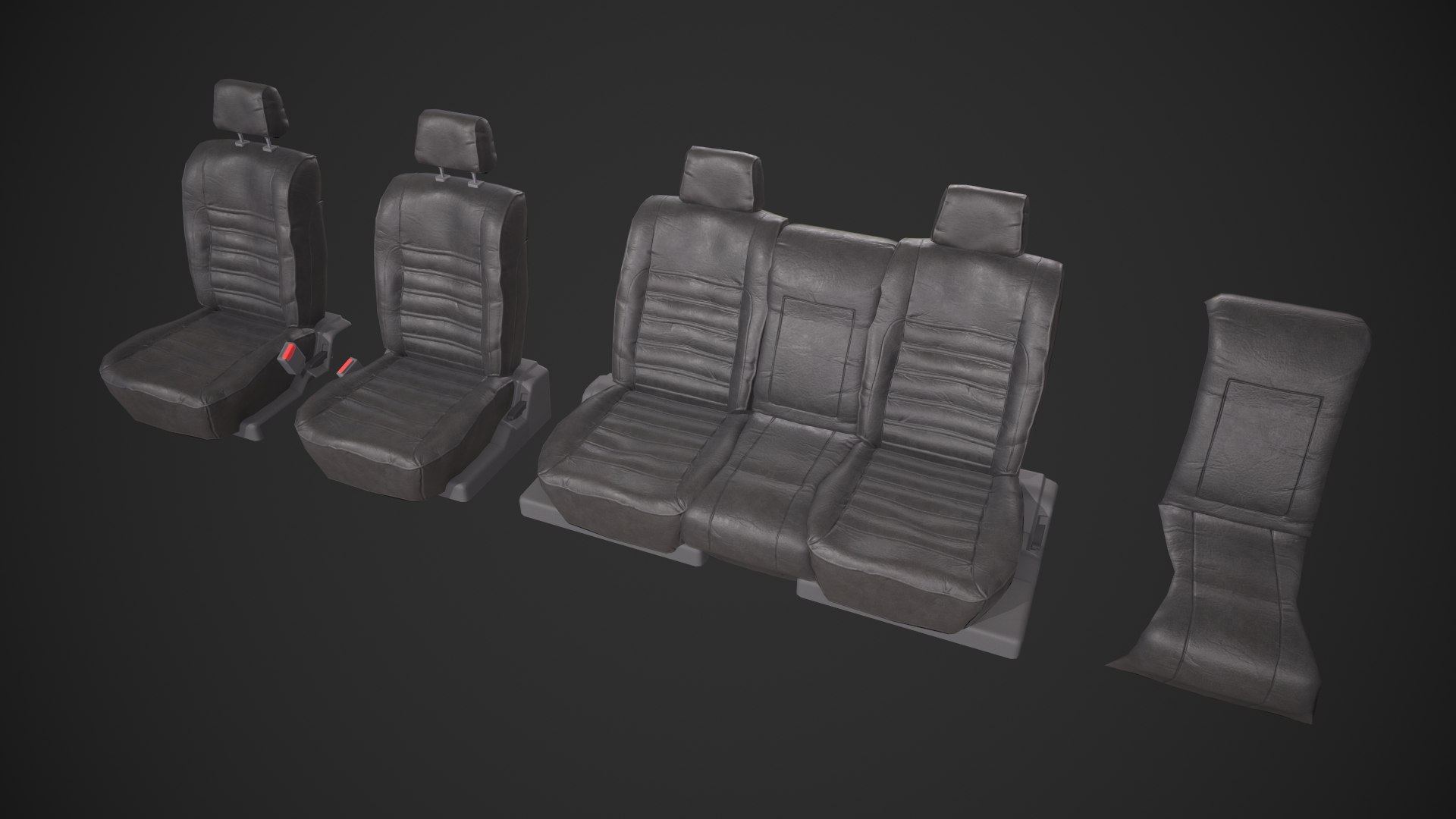 Modular Car Seats Set 3D Model - TurboSquid 2120272