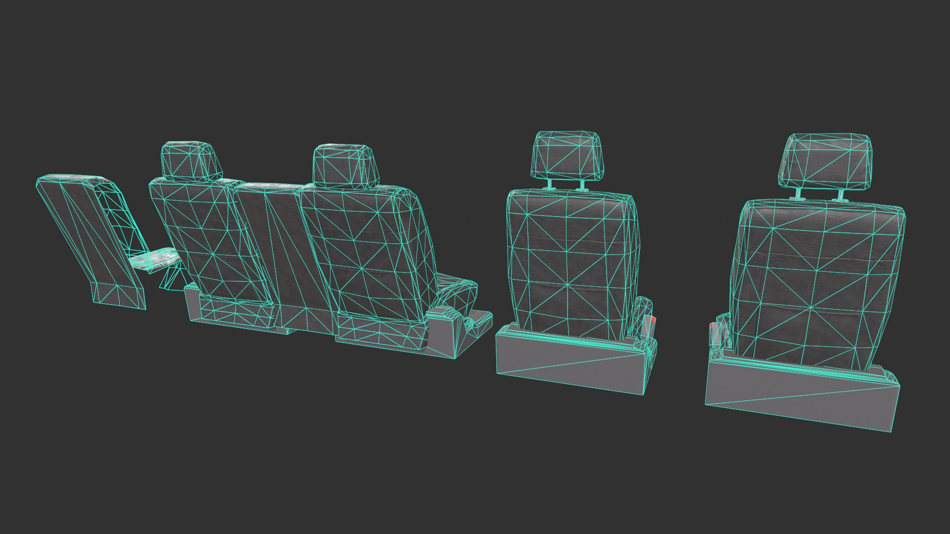 Modular Car Seats Set 3D Model - TurboSquid 2120272