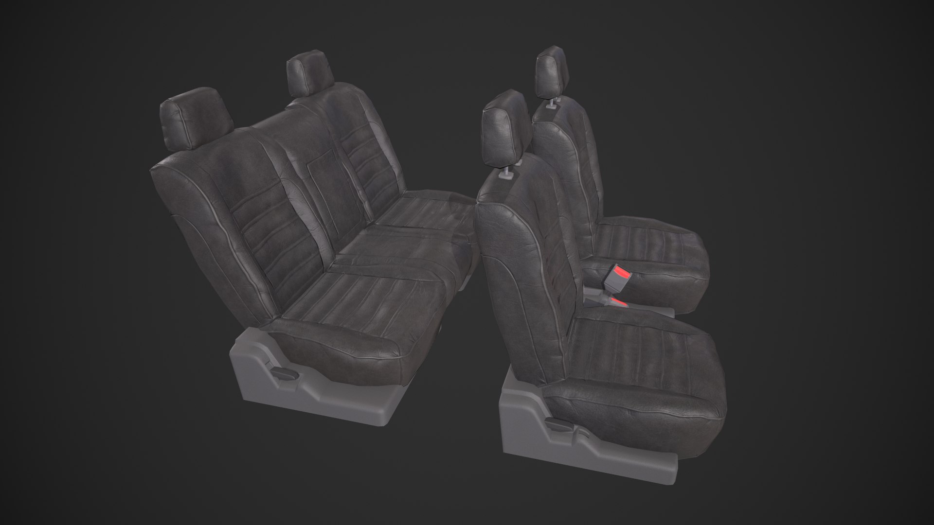 Modular Car Seats Set 3D Model - TurboSquid 2120272