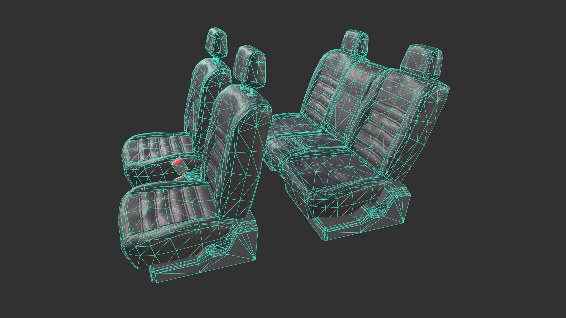 Modular Car Seats Set 3D Model - TurboSquid 2120272