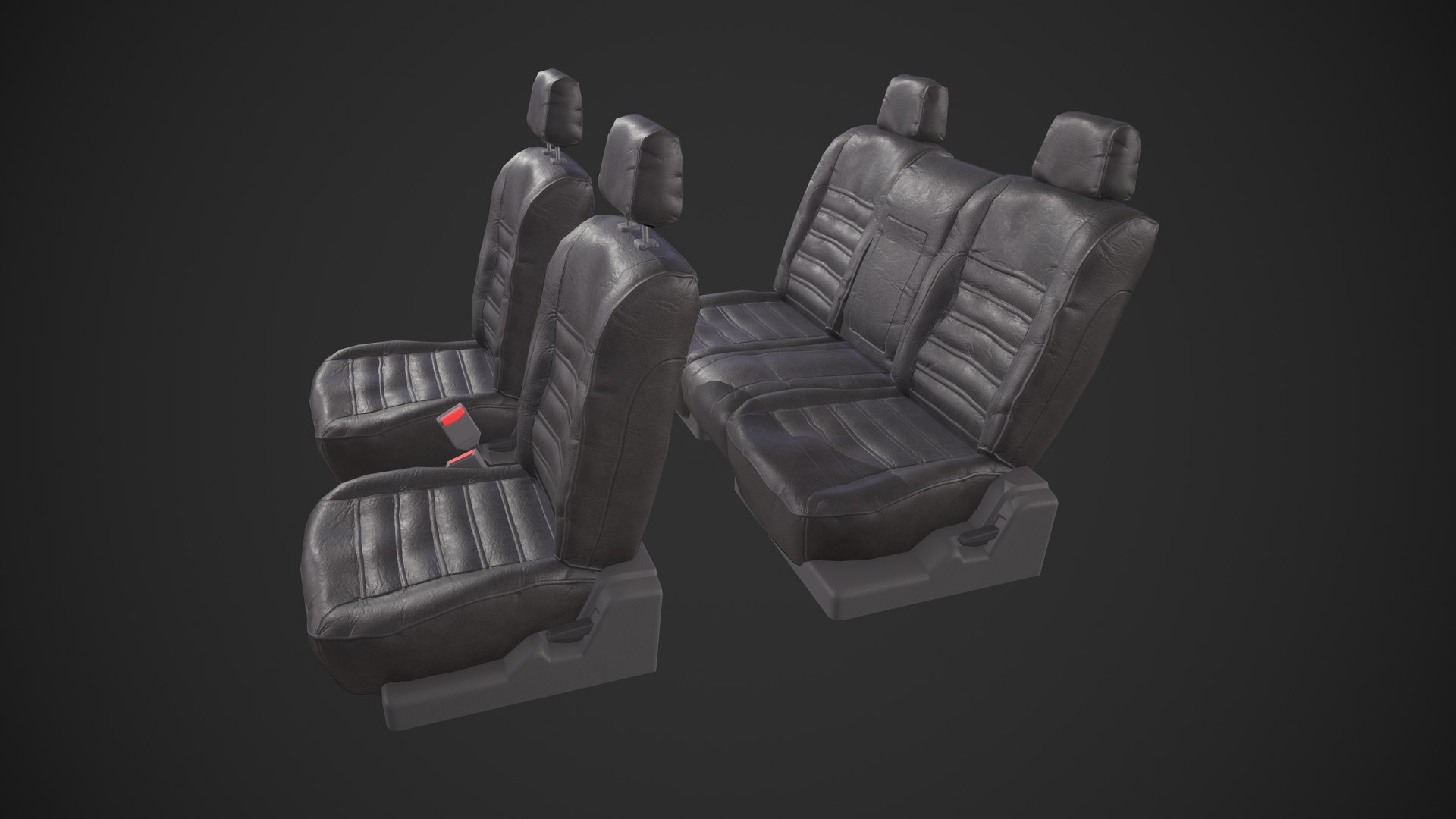 Modular Car Seats Set 3D Model - TurboSquid 2120272