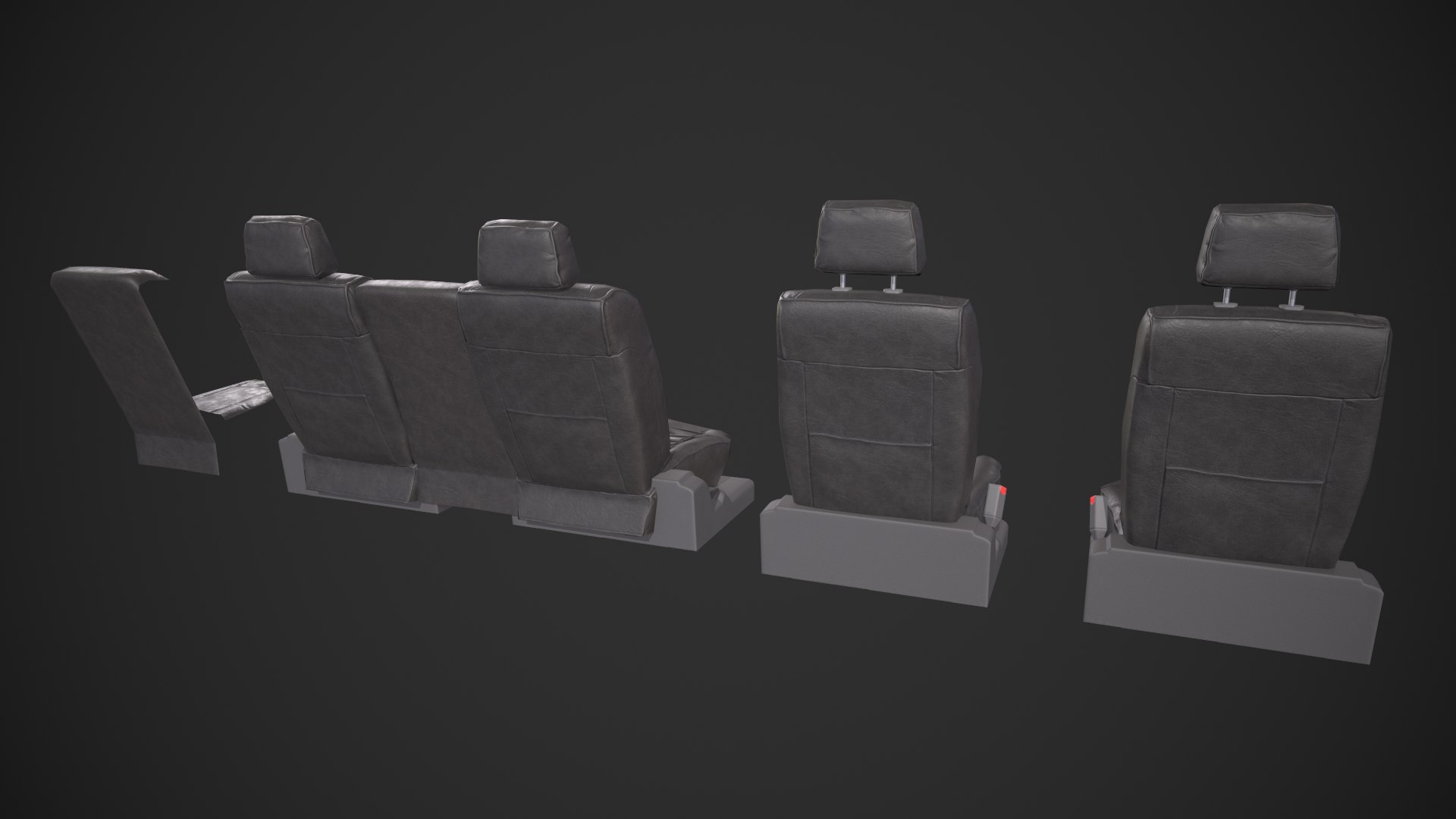 Modular Car Seats Set 3D Model - TurboSquid 2120272