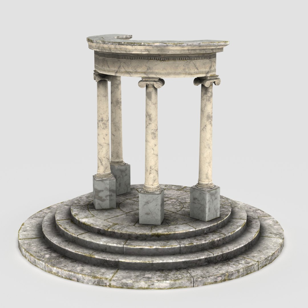 Neoclassical Circular Pavilion Low Poly 3D Model - TurboSquid 2379078