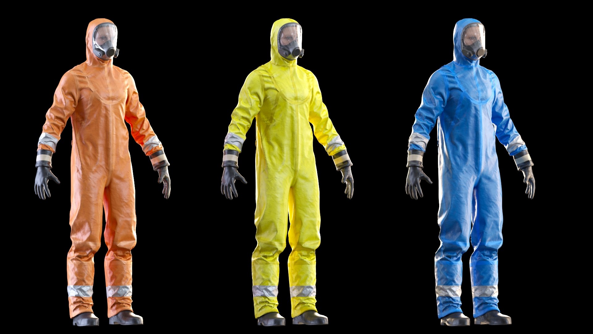 Hazmat worker 3 3D model - TurboSquid 2170399