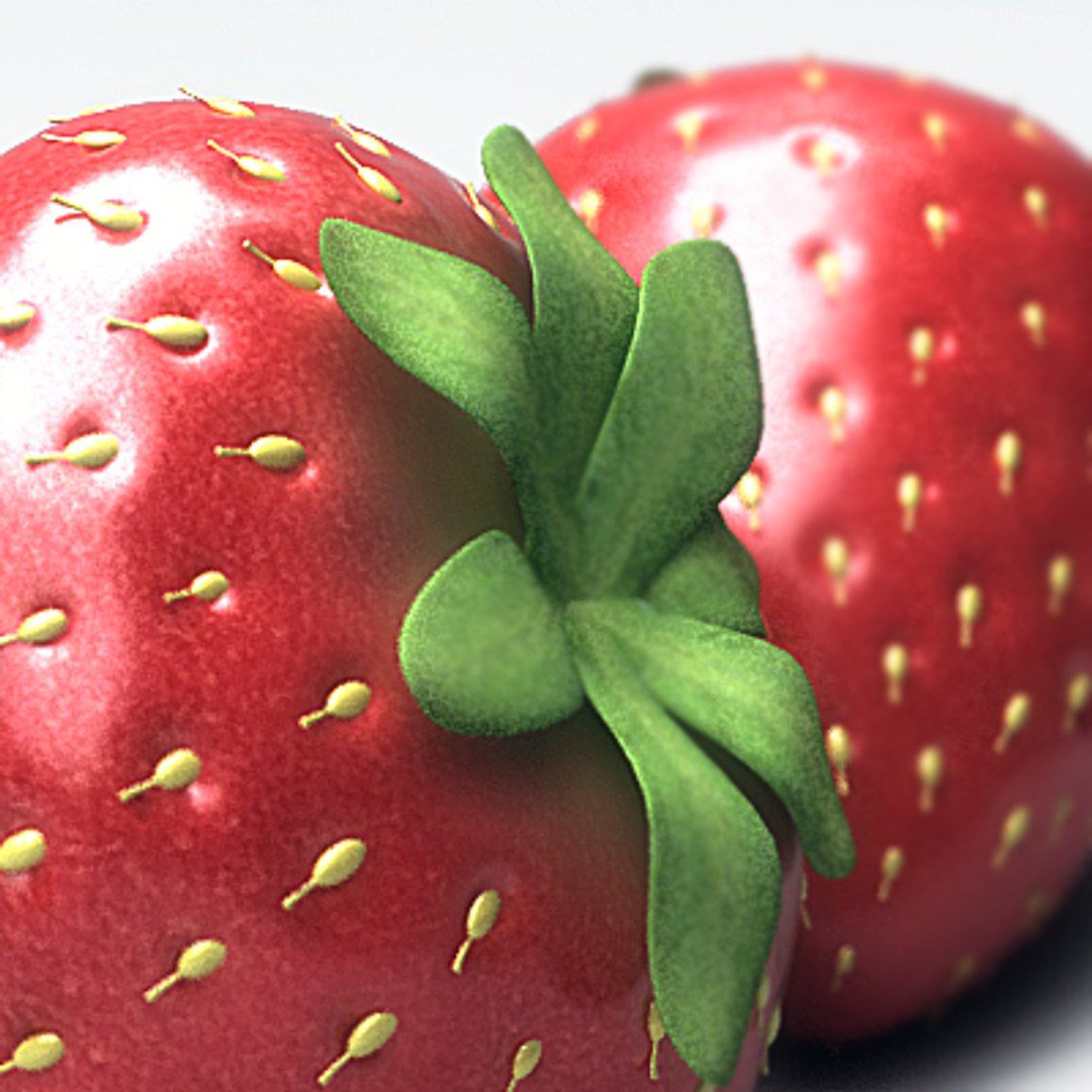 3ds Max Strawberry Berry