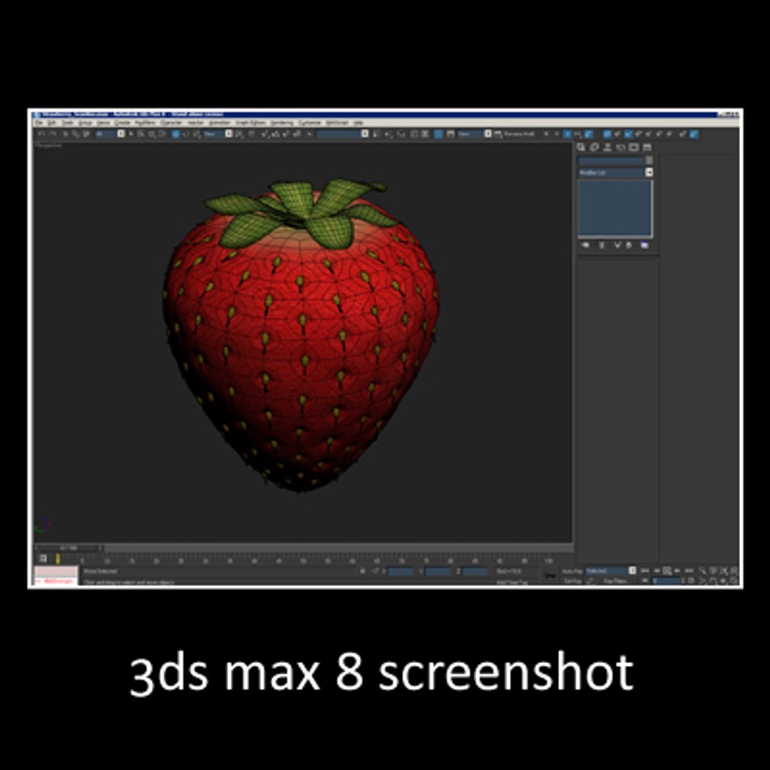 3ds Max Strawberry Berry