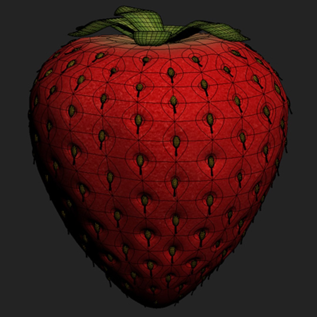 3ds Max Strawberry Berry