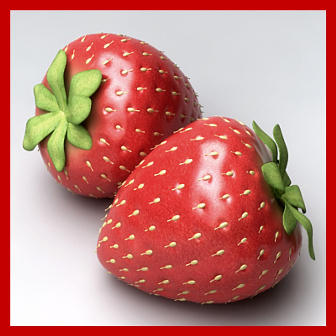 3ds Max Strawberry Berry
