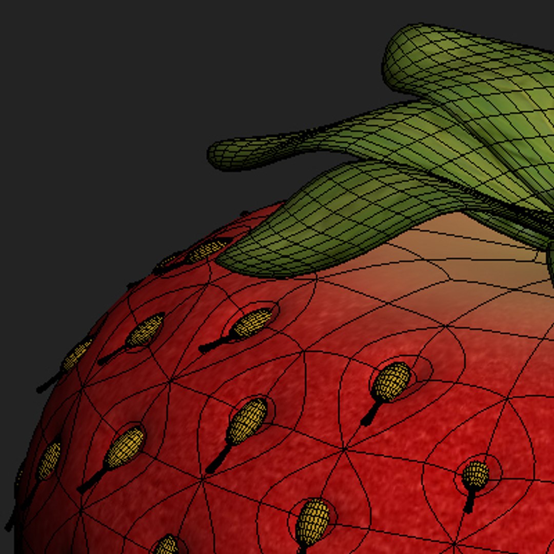 3ds Max Strawberry Berry