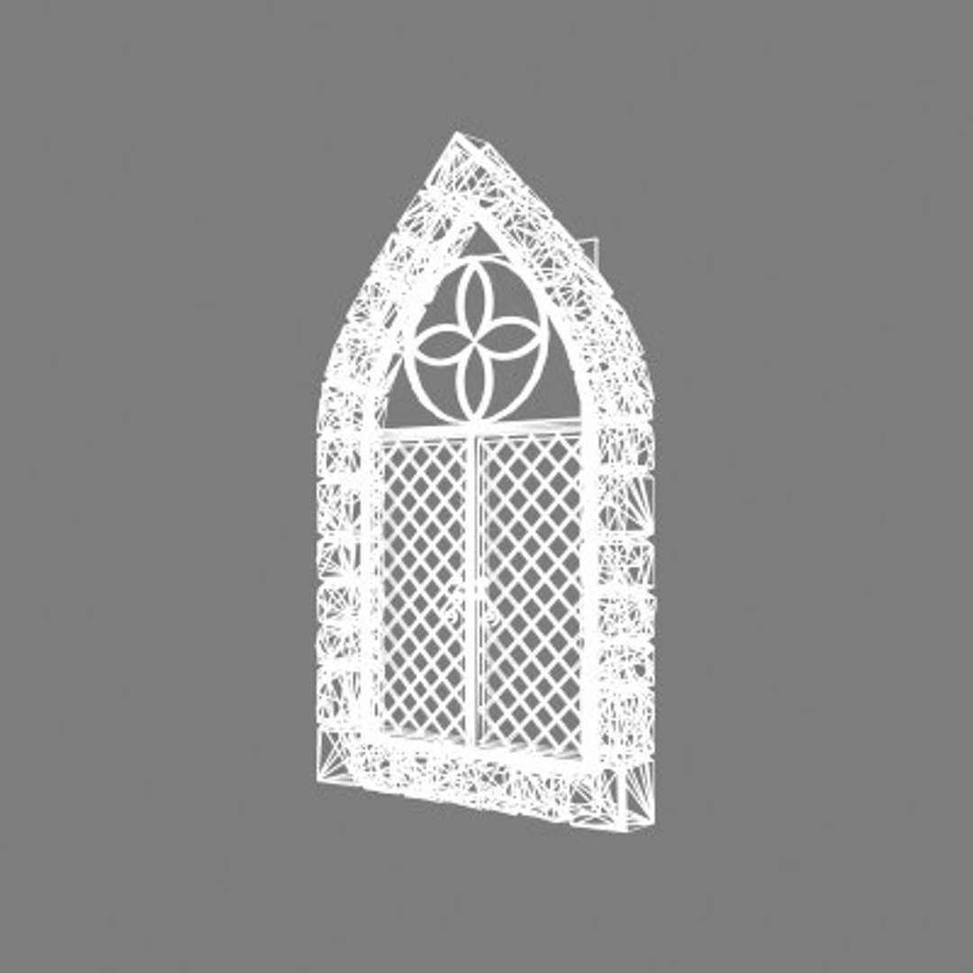 Stone Gothic Window 3d Model