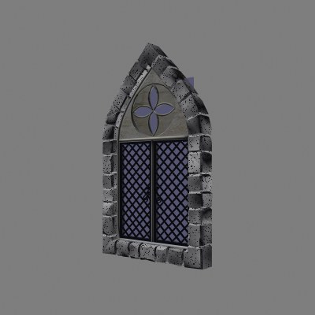 stone gothic window 3d model