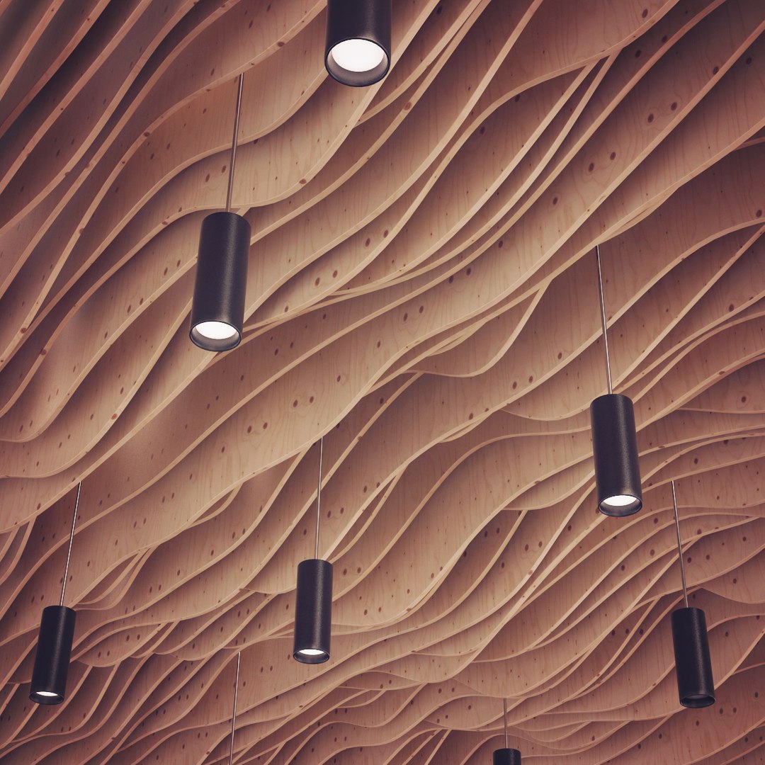 Parametric Wood Ceiling 3D Model - TurboSquid 1489186