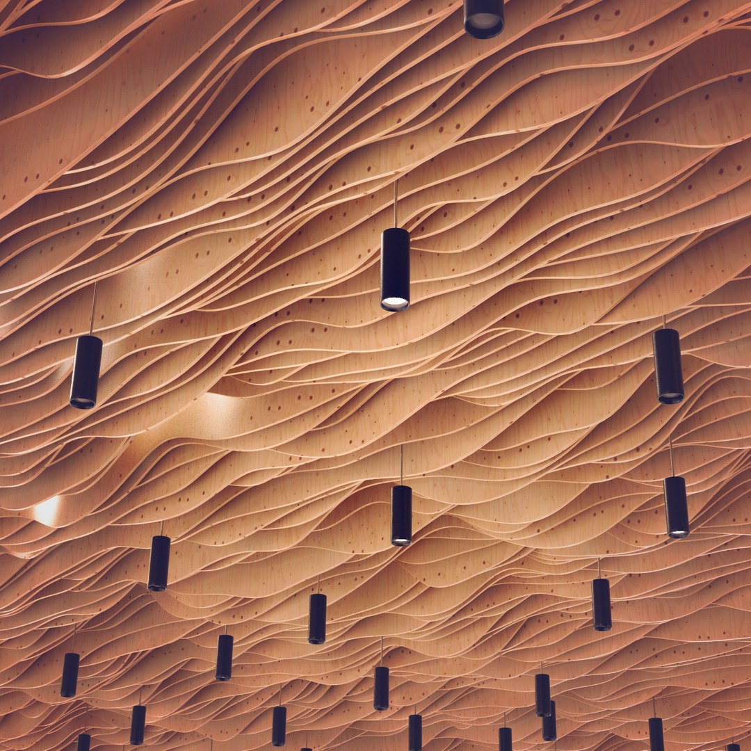 Parametric Wood Ceiling 3D Model - TurboSquid 1489186