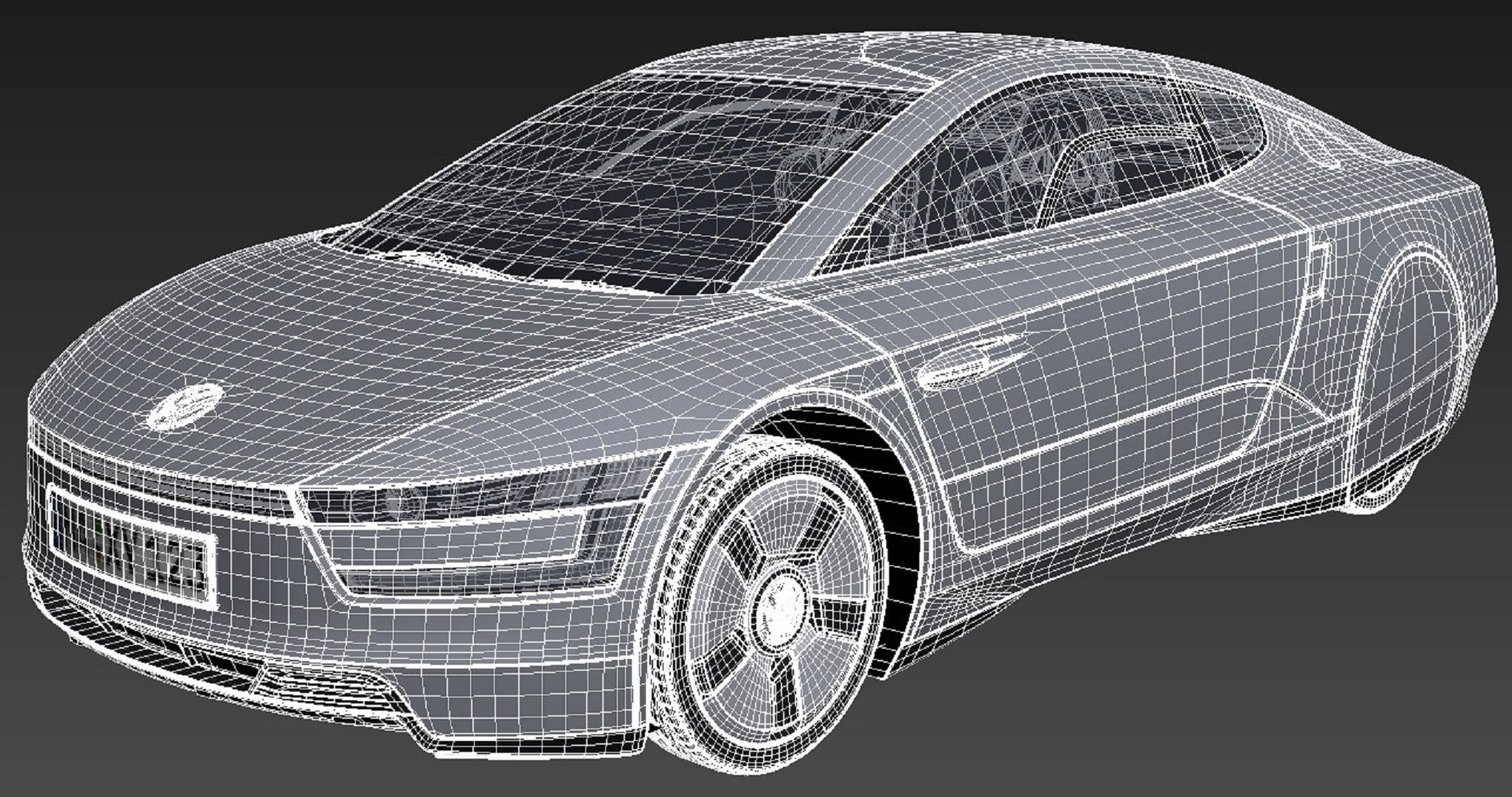 3d 2014 volkswagen xl1 model