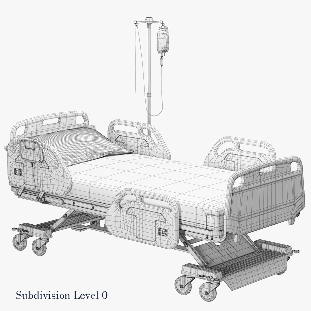 3D hospital bed model - TurboSquid 1220853