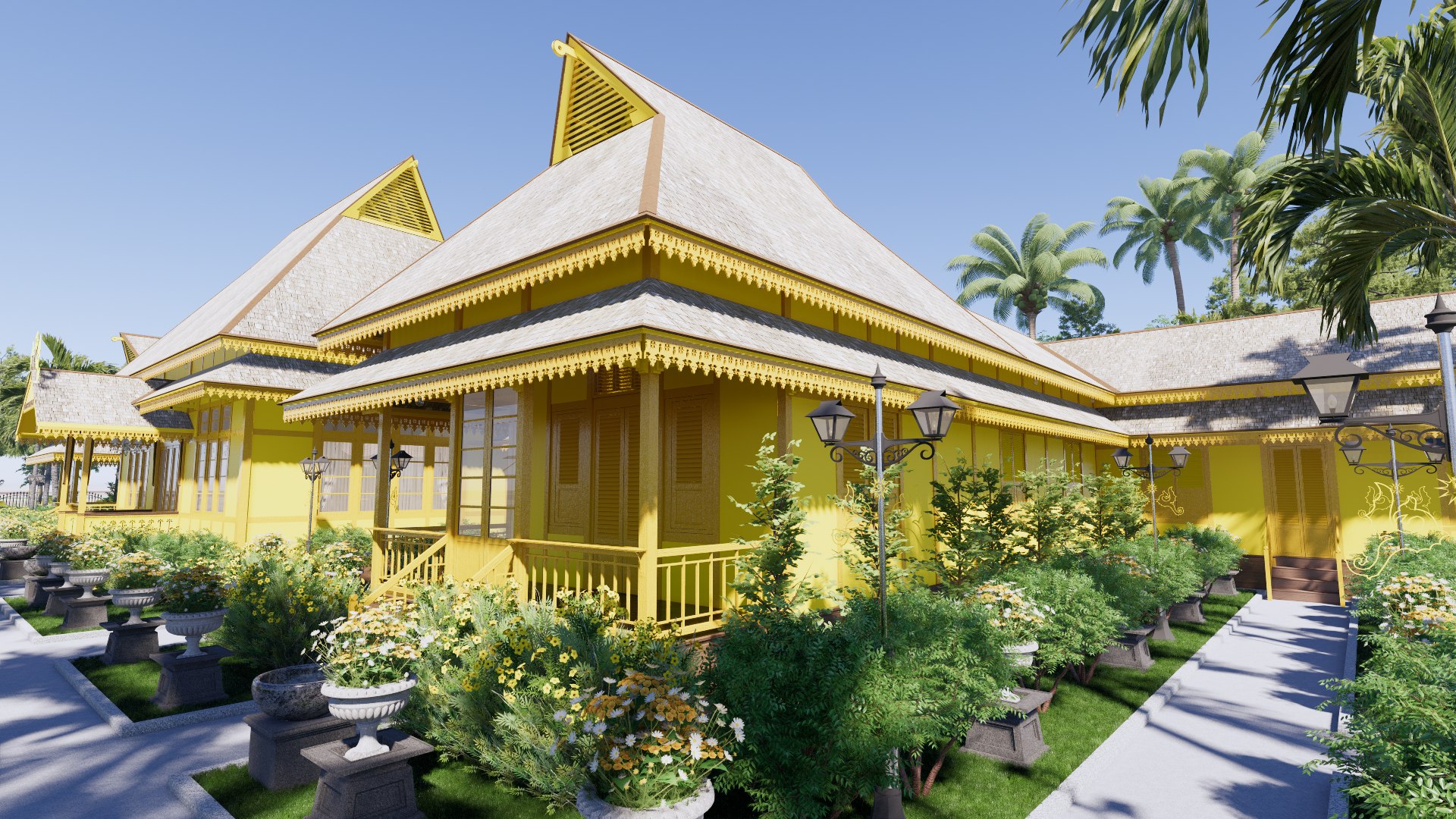 Sambas Sultan Palace 3D Model - TurboSquid 2396904