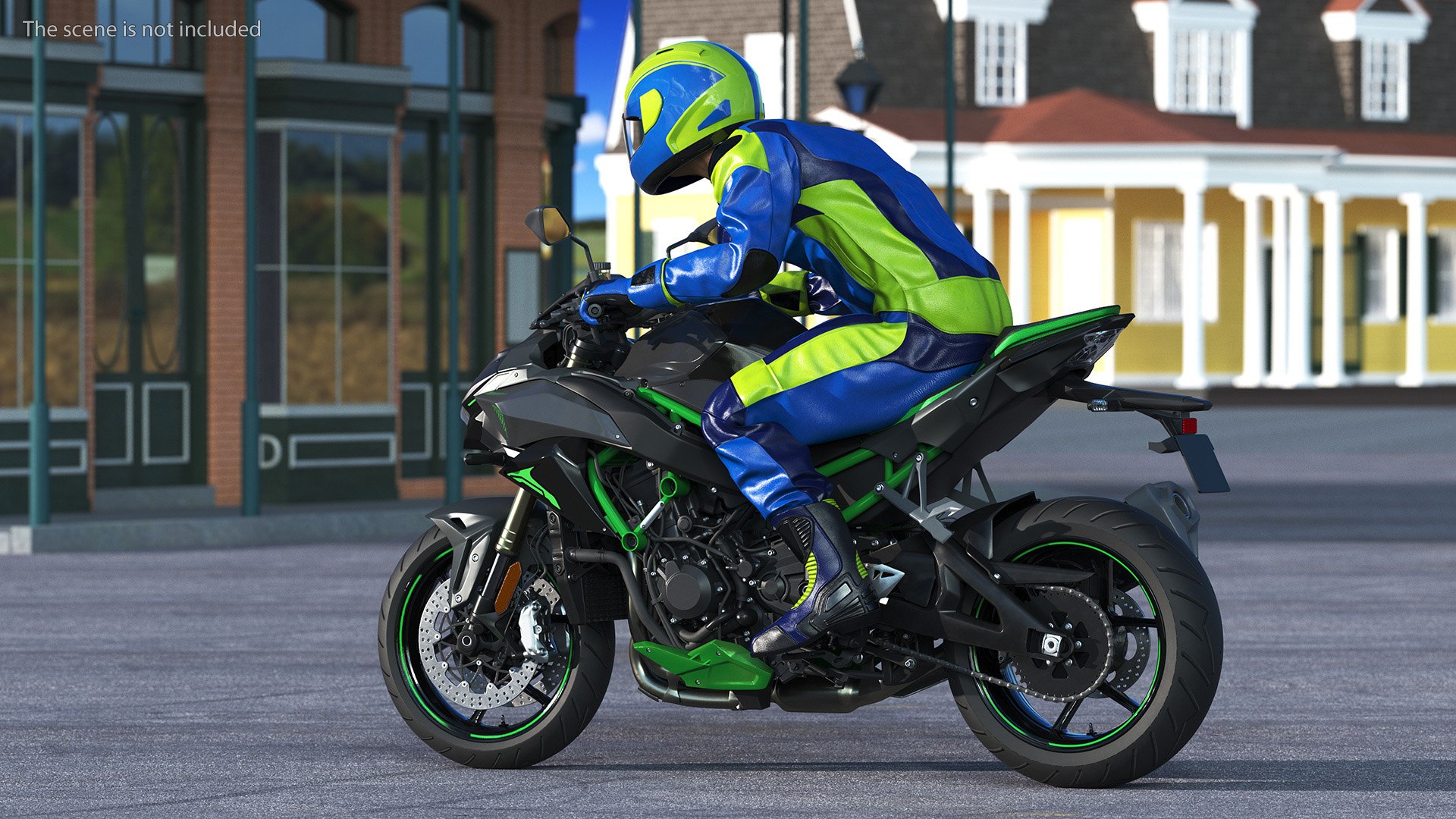 3D Motorcycle Racer with Sport Motorbike model - TurboSquid 2160943