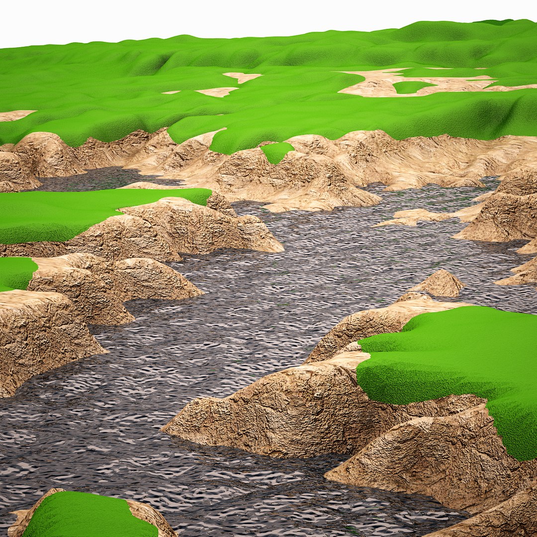 3d Mountain Highpoly Model