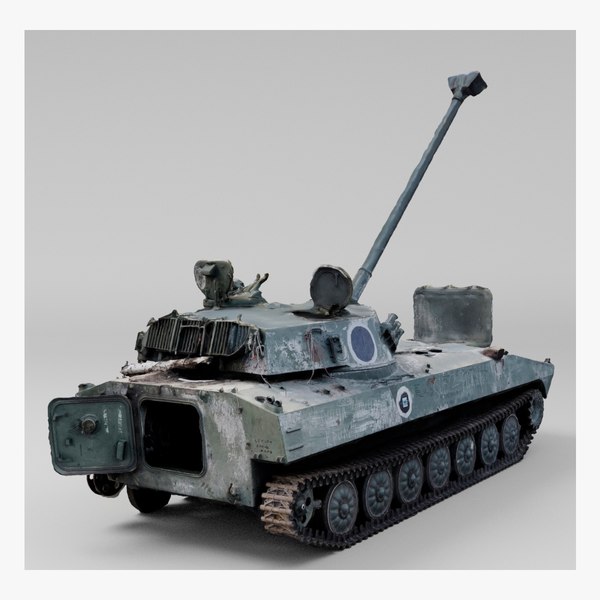 Russian 2S34 Hosta howitzer destroyed by Ukrainian military3Dモデル ...