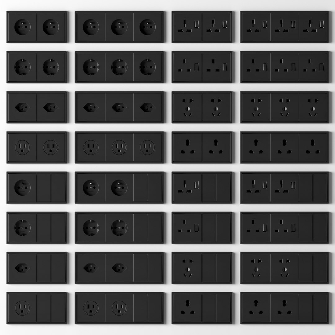 3D JUNG LS 990 Switches And Sockets Kit 79 - TurboSquid 1990654