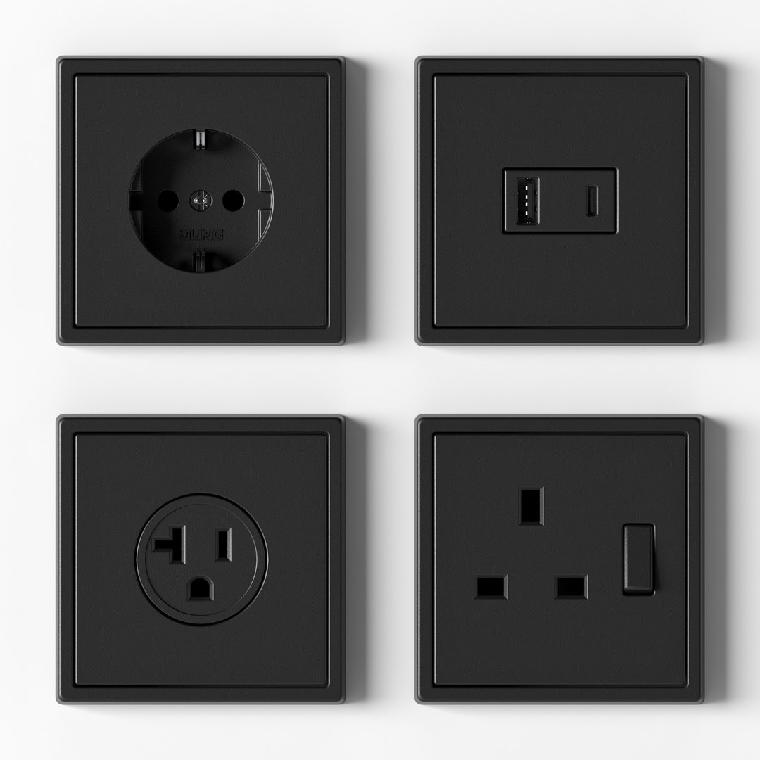 3D JUNG LS 990 Switches And Sockets Kit 79 - TurboSquid 1990654