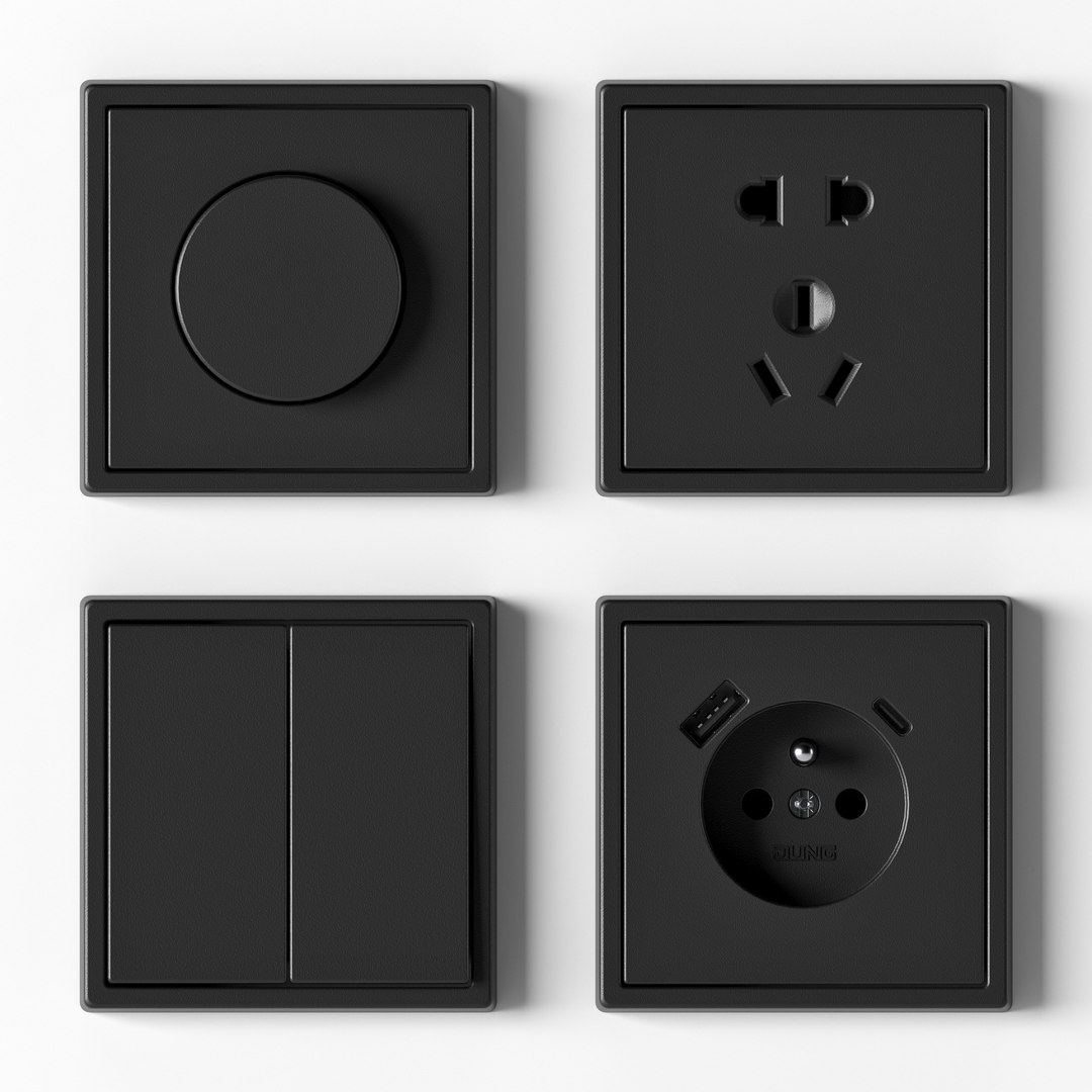 3D JUNG LS 990 Switches And Sockets Kit 79 - TurboSquid 1990654