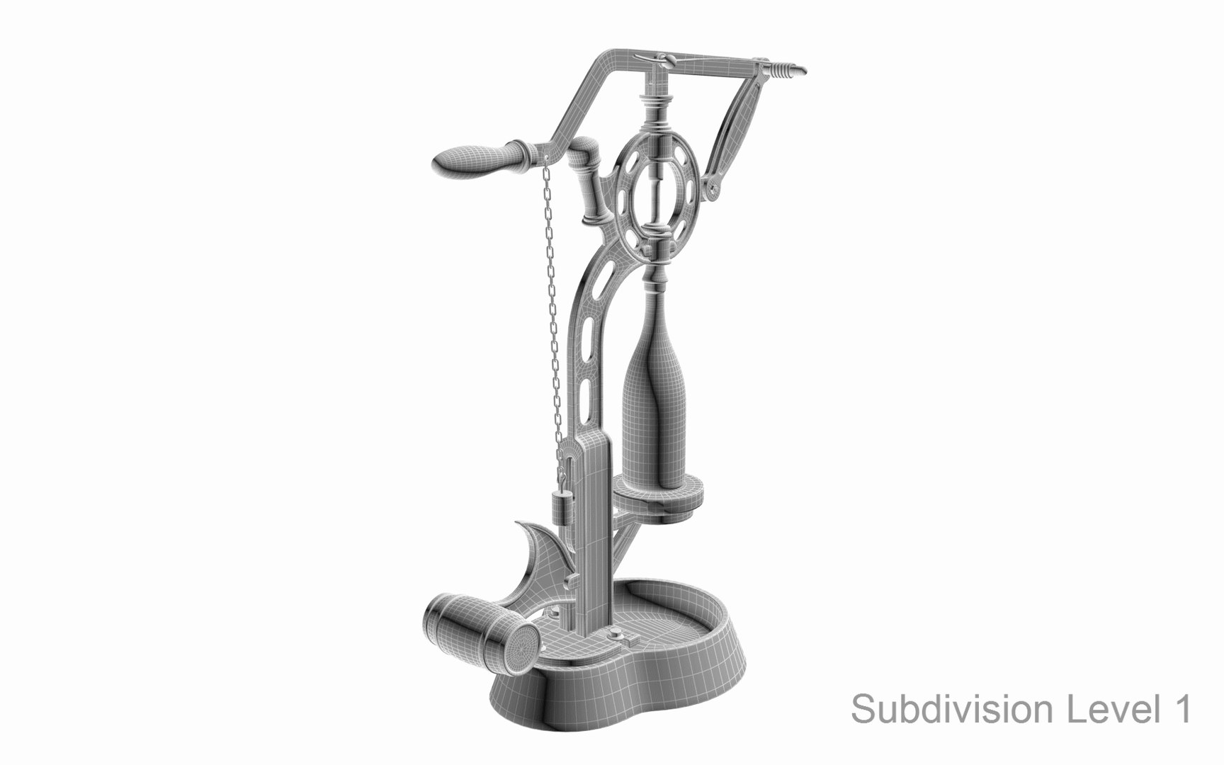 Cast Irone Wine Corker 3D Model - TurboSquid 1927892