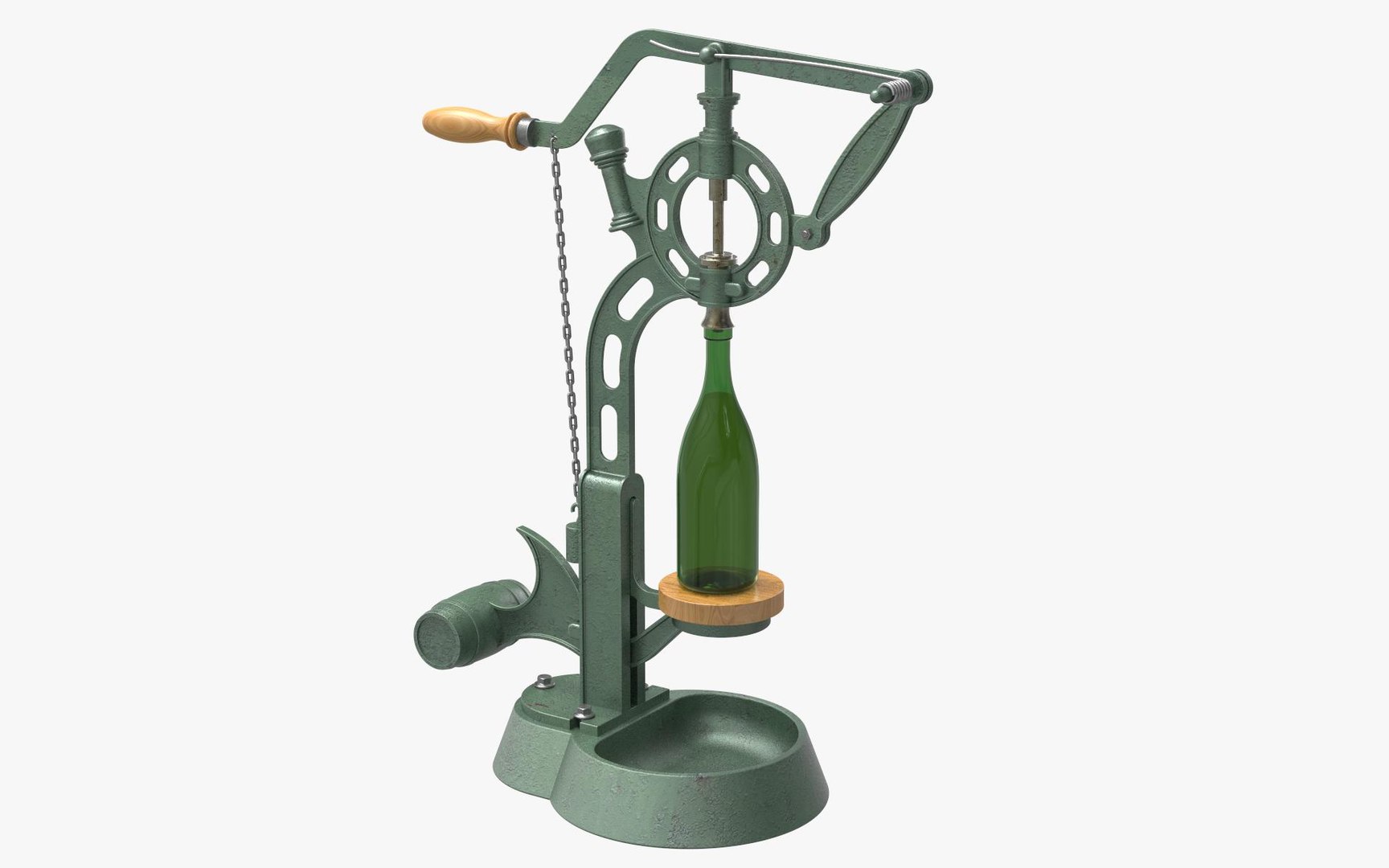 Cast Irone Wine Corker 3D Model - TurboSquid 1927892