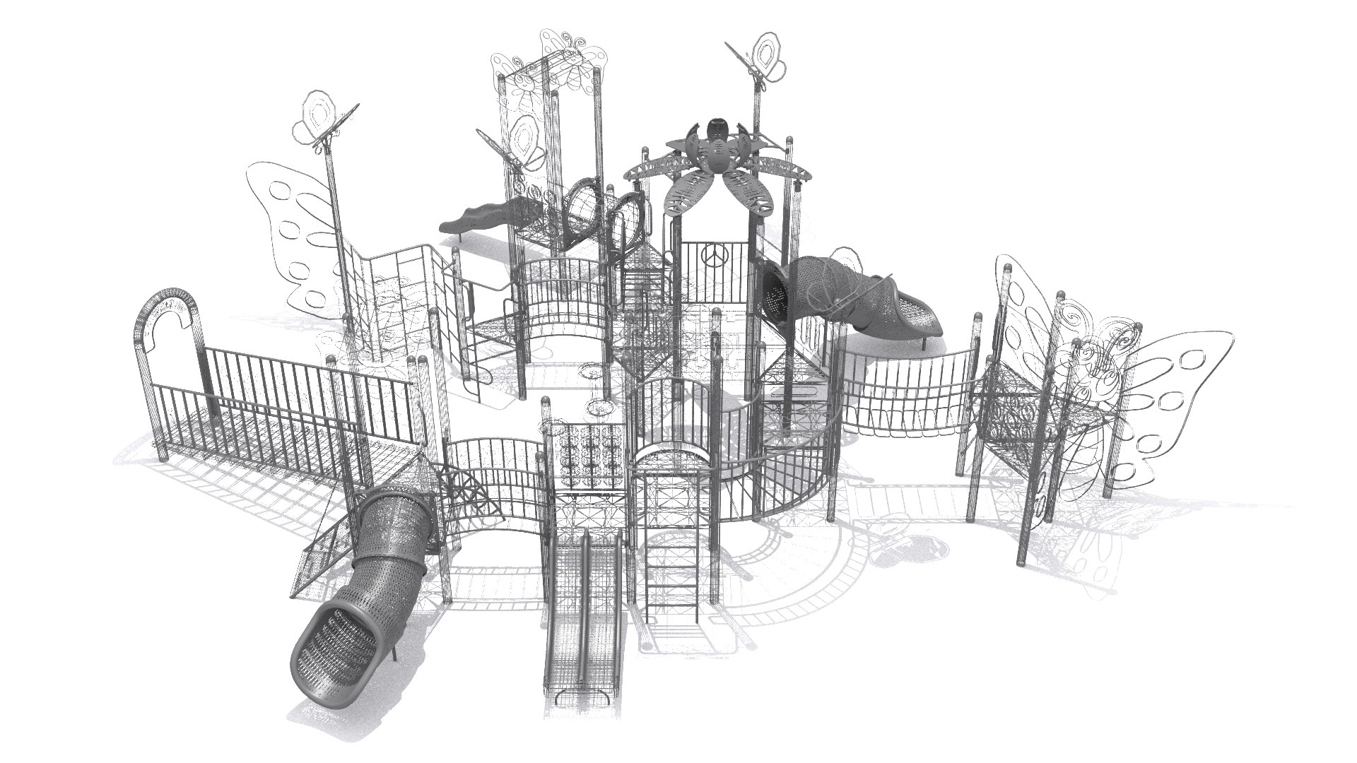 3D Model Butterfly Playground - TurboSquid 1756140