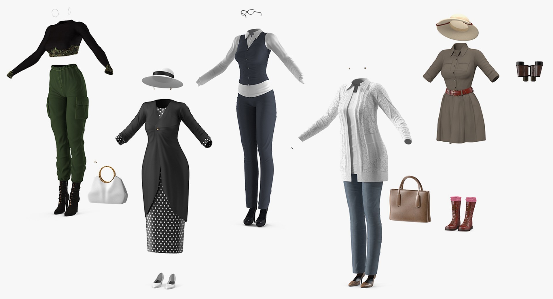 Women costumes 3 3D - TurboSquid 1662228