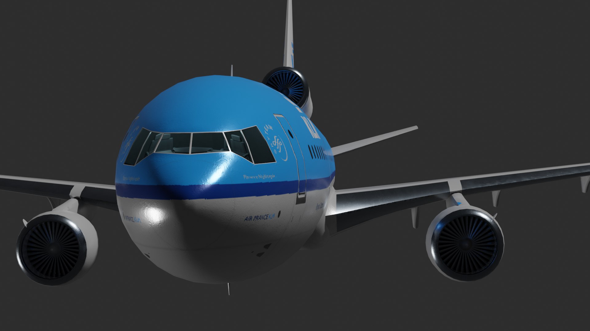 3D Model MD11 KLM The Last Tri-jet Engine Airplane - TurboSquid 2030561