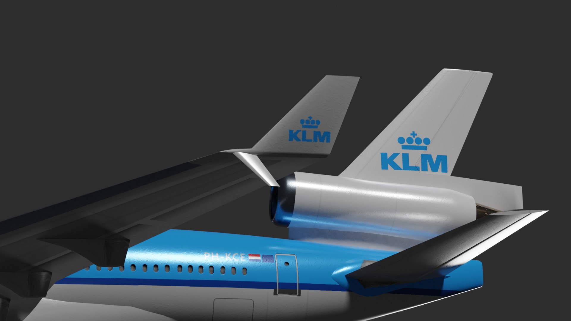 3D Model MD11 KLM The Last Tri-jet Engine Airplane - TurboSquid 2030561