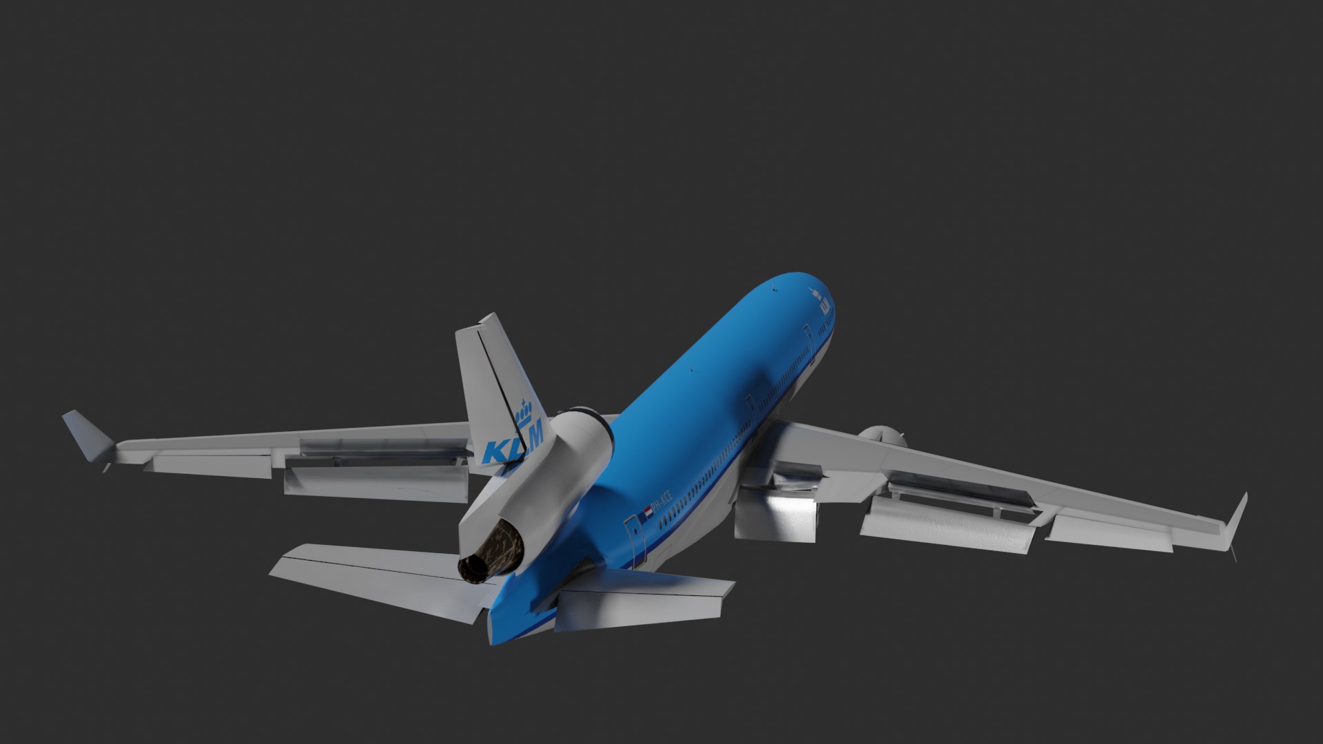3D Model MD11 KLM The Last Tri-jet Engine Airplane - TurboSquid 2030561