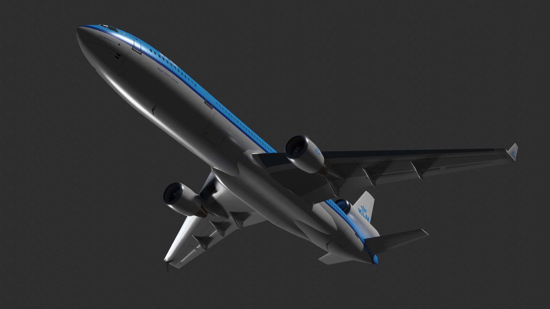 3D Model MD11 KLM The Last Tri-jet Engine Airplane - TurboSquid 2030561