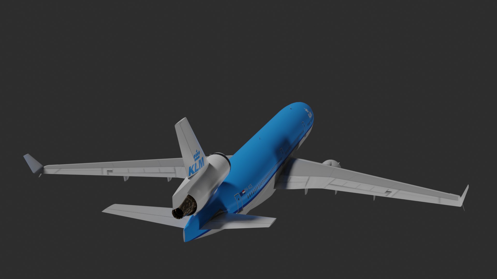 3D Model MD11 KLM The Last Tri-jet Engine Airplane - TurboSquid 2030561