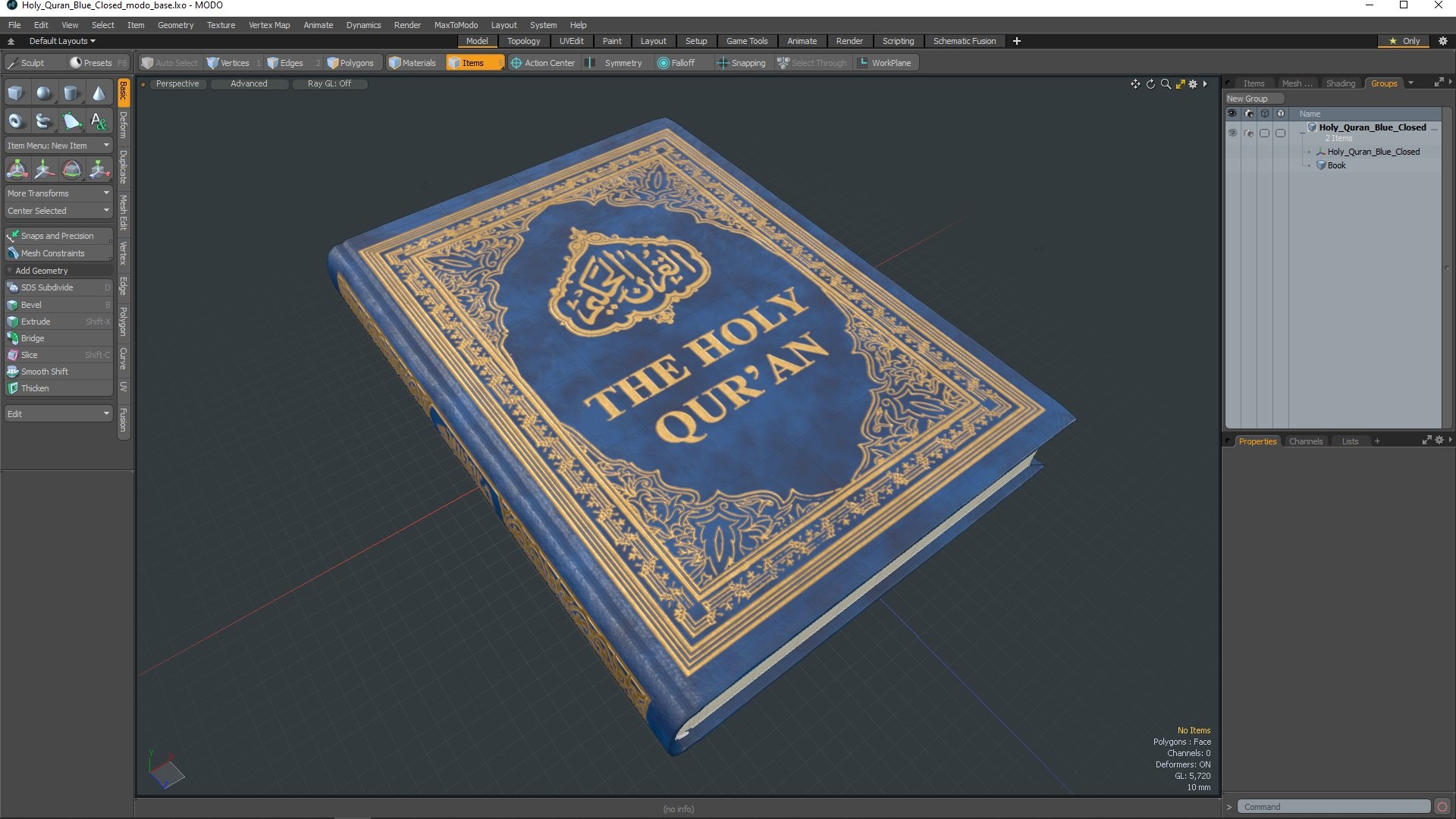 3D Holy Quran Blue Closed - TurboSquid 2268599