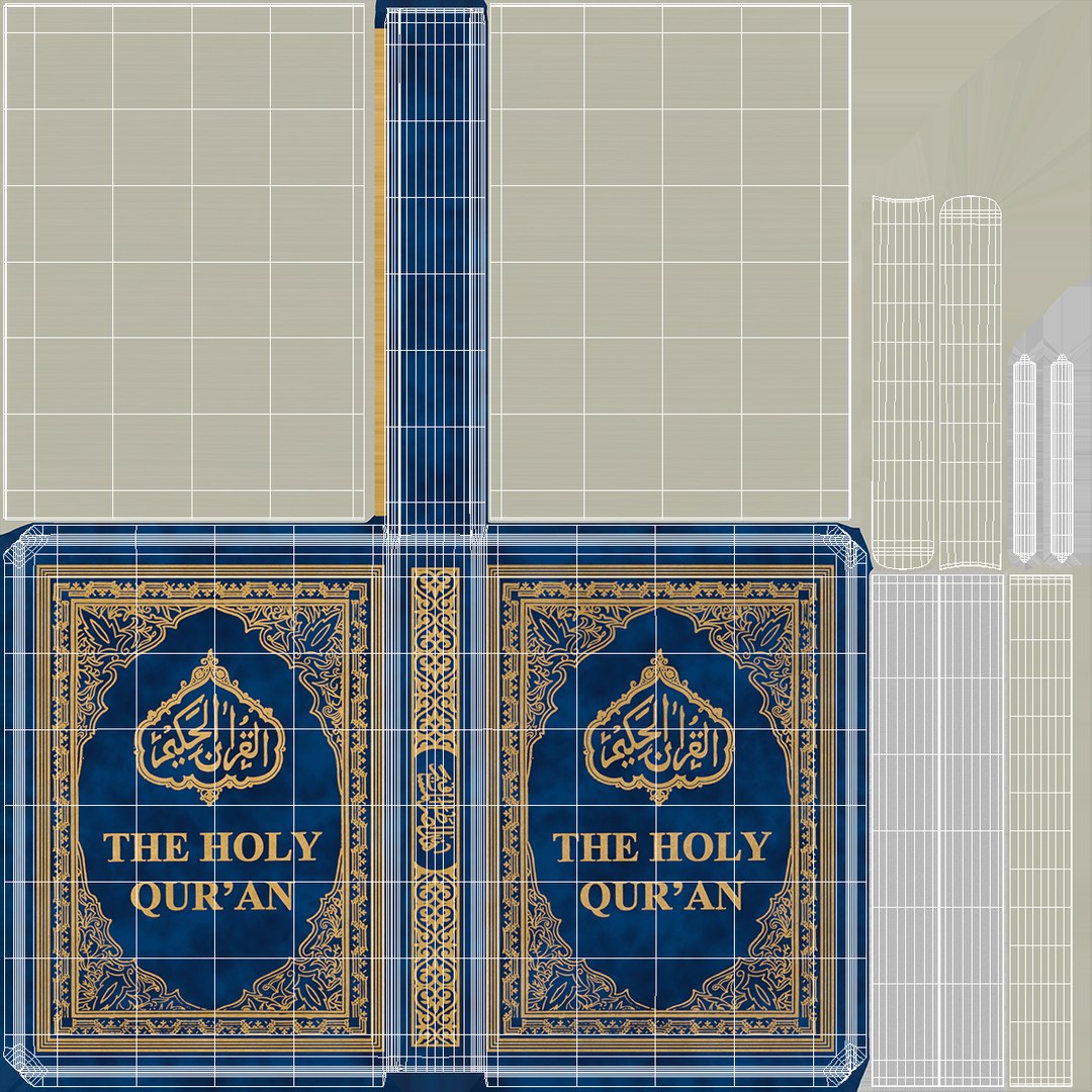 3D Holy Quran Blue Closed - TurboSquid 2268599