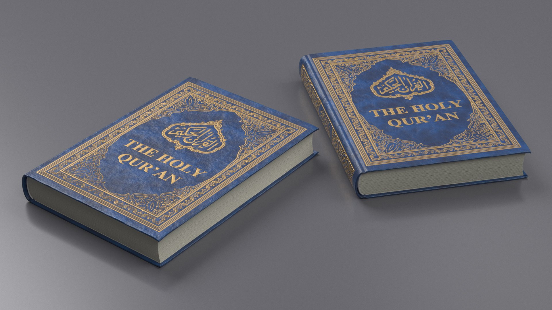 3D Holy Quran Blue Closed - TurboSquid 2268599