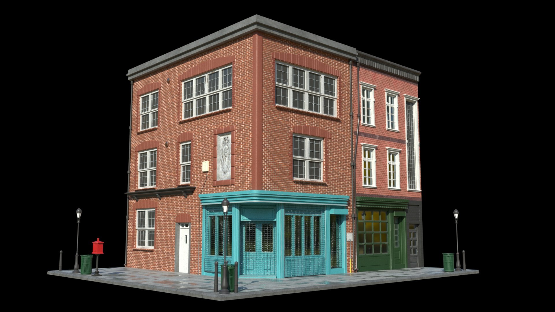 3D Small Street scene model - TurboSquid 1803534