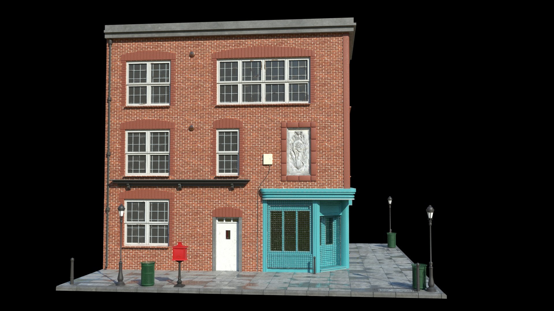 3D Small Street scene model - TurboSquid 1803534