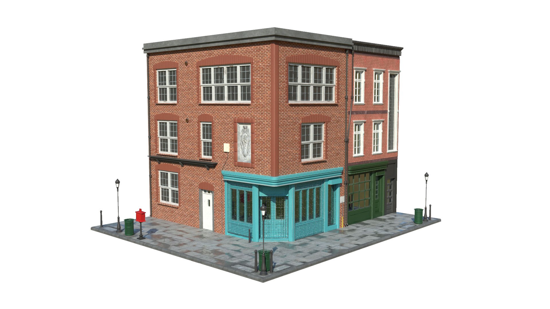 3D Small Street scene model - TurboSquid 1803534