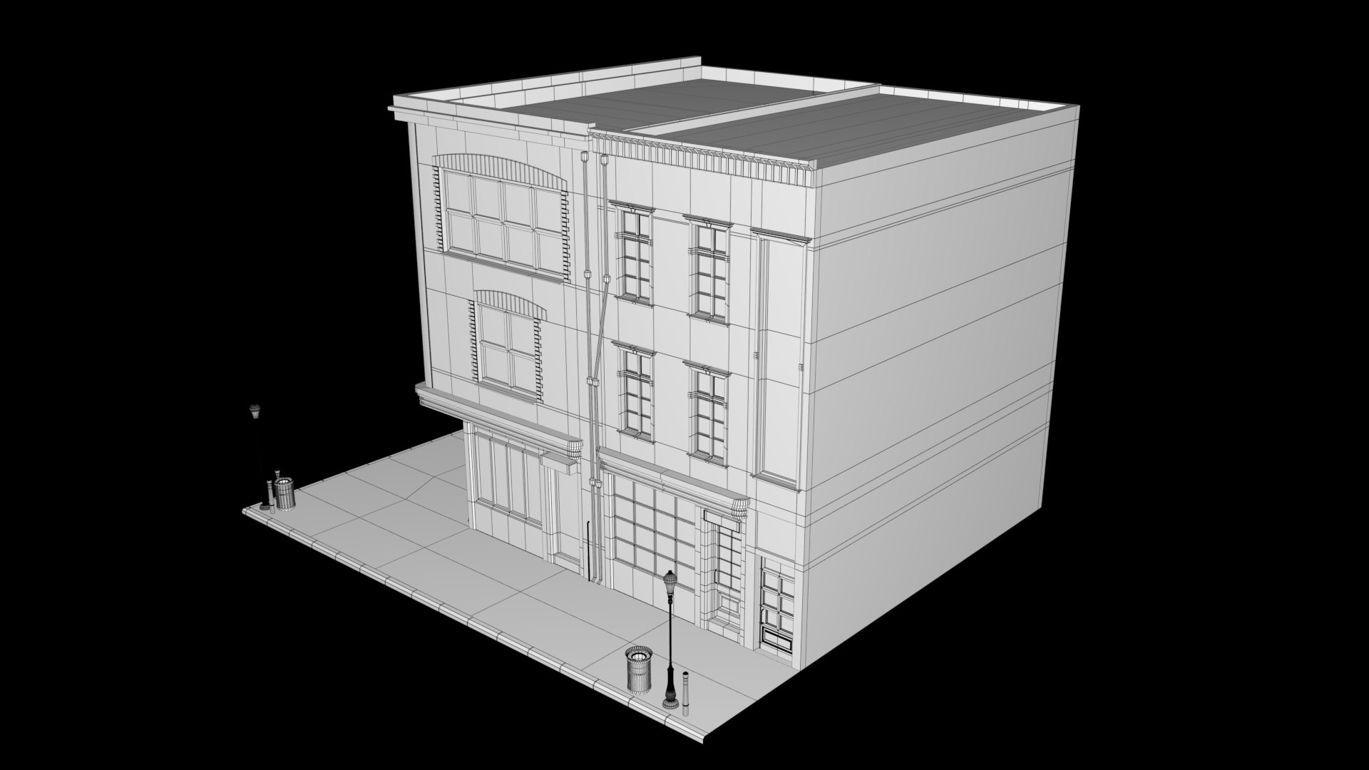 3D Small Street scene model - TurboSquid 1803534