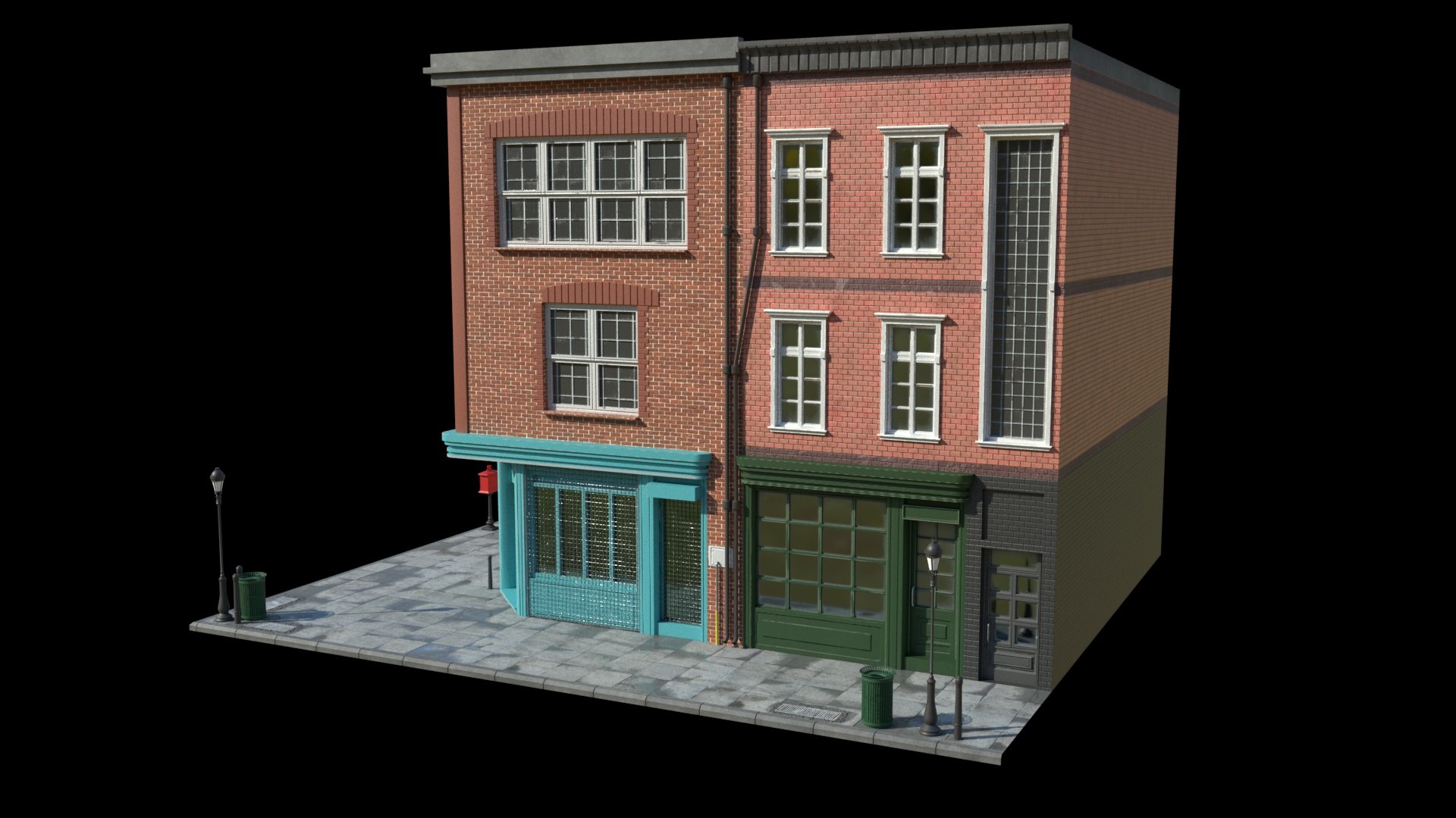 3D Small Street scene model - TurboSquid 1803534