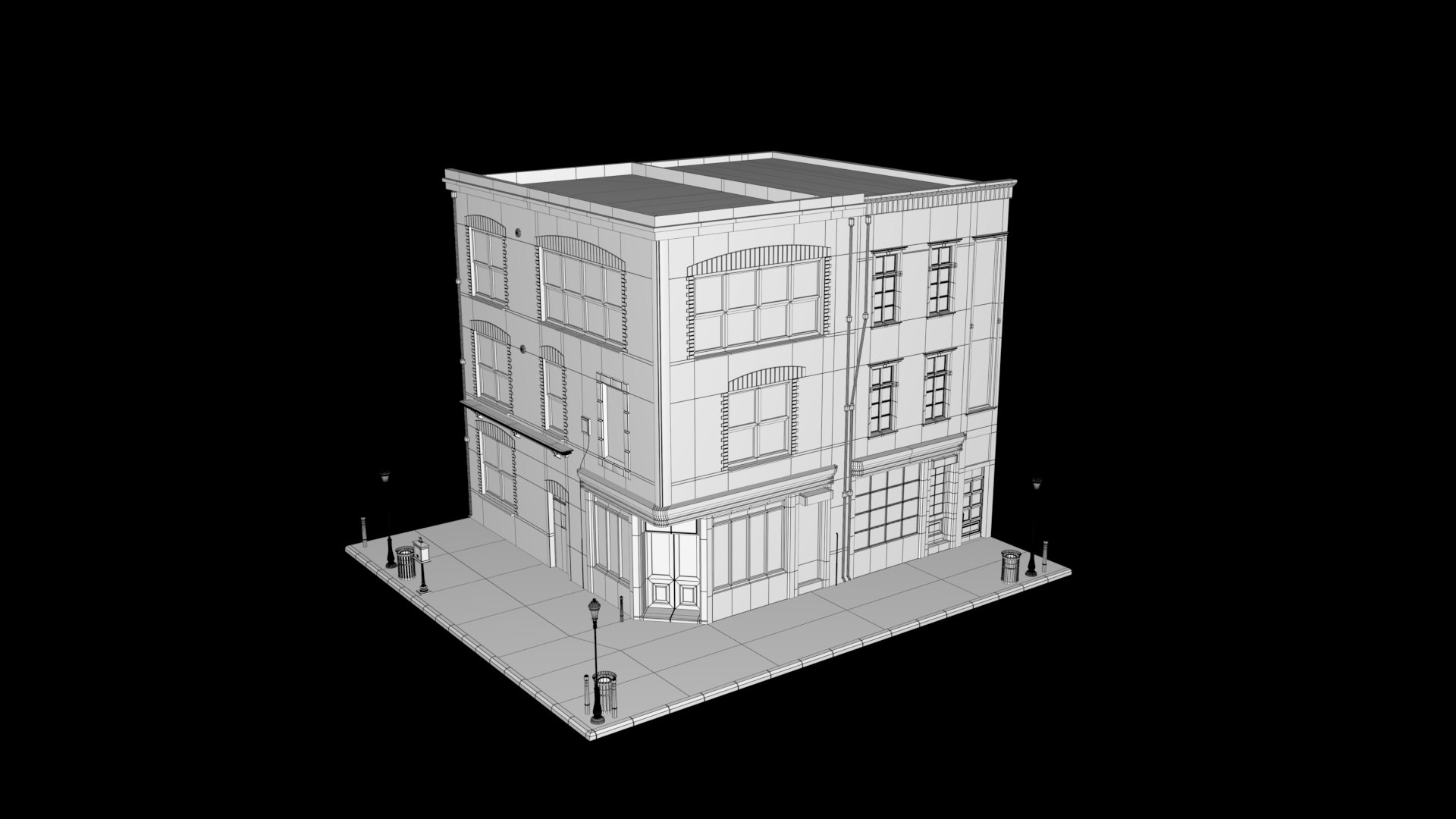 3D Small Street scene model - TurboSquid 1803534