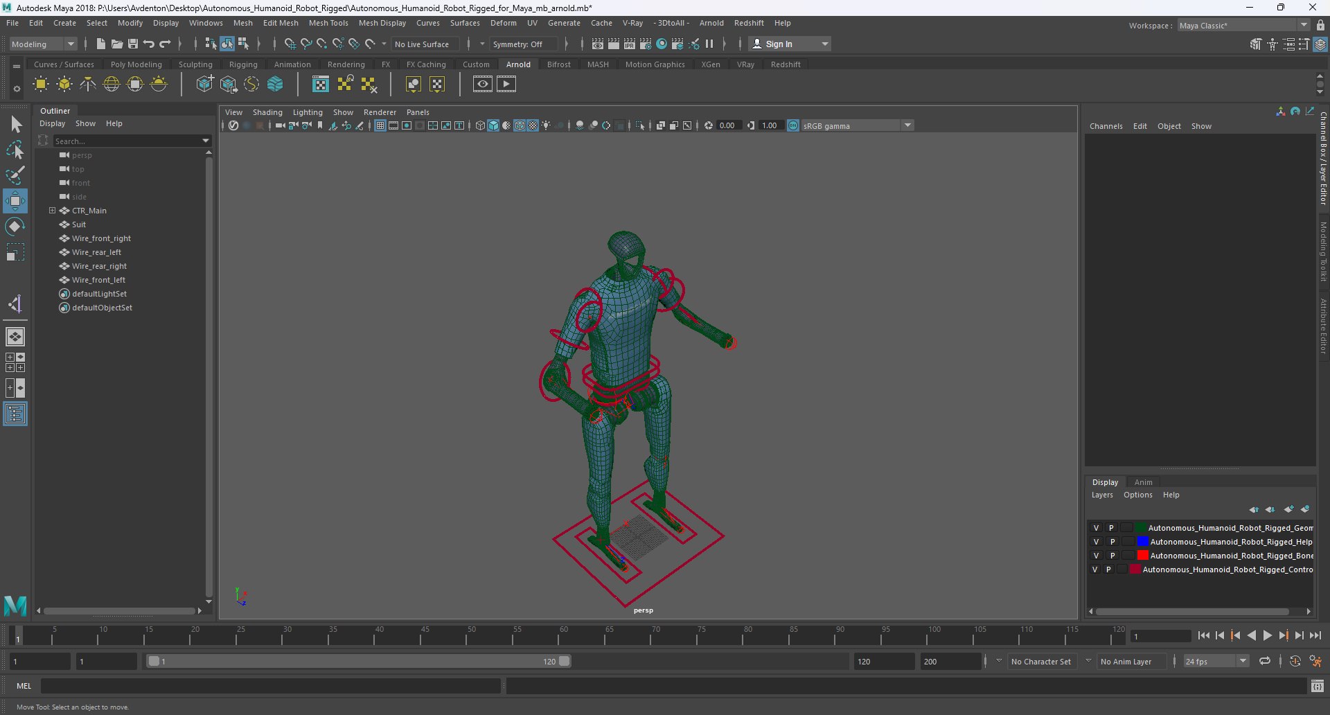 Autonomous Humanoid Robot Rigged For Maya 3D Model - TurboSquid 2341369