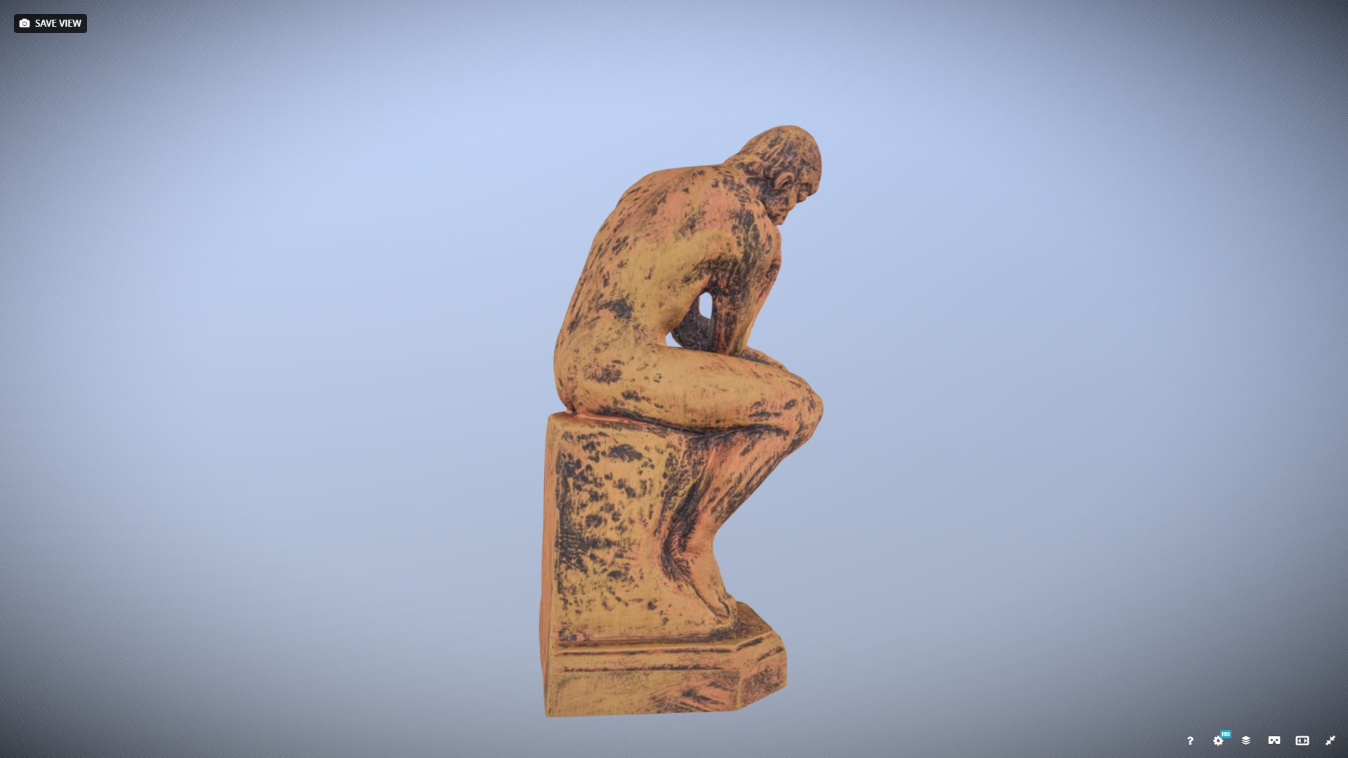 Thinker Statue 3D Model - TurboSquid 1384418